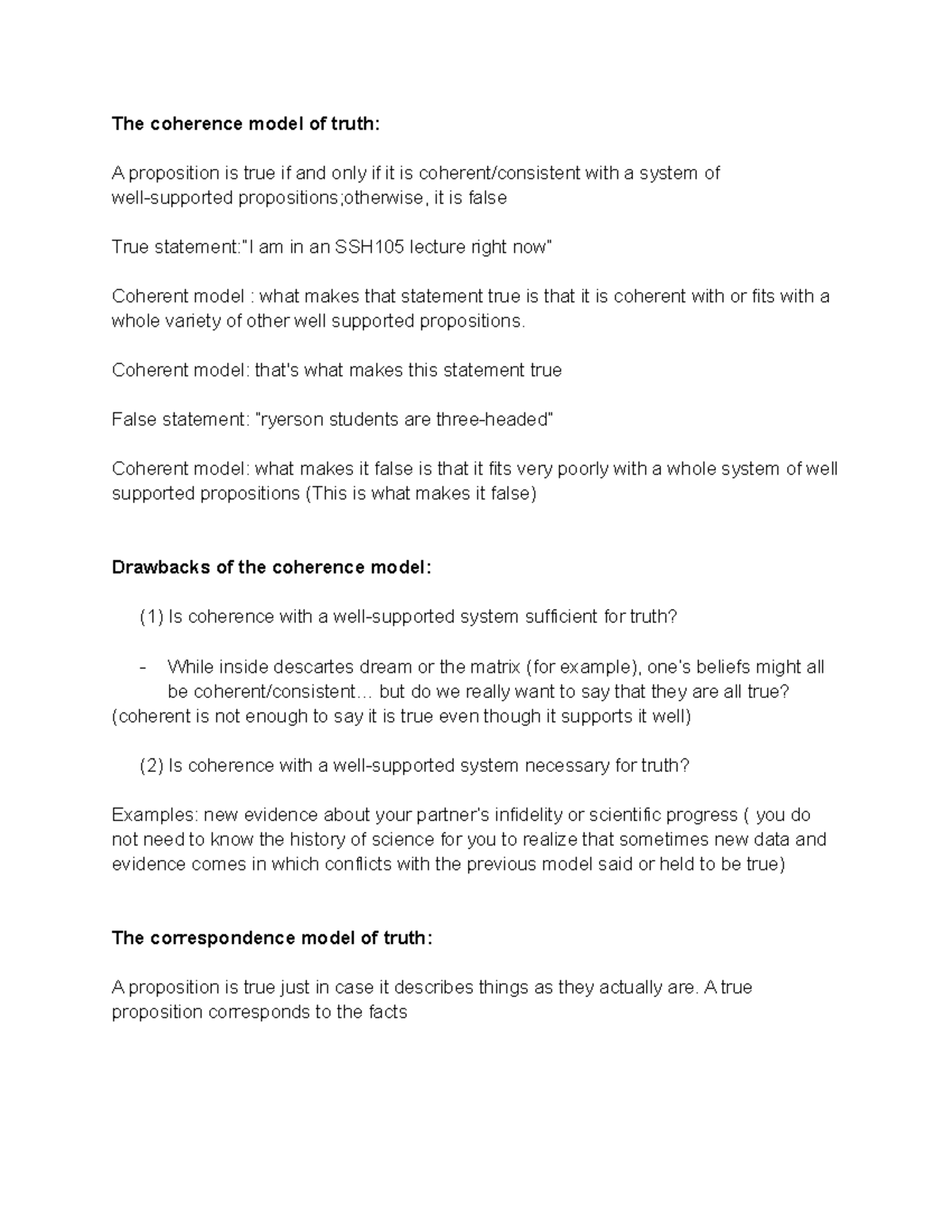 SSH - Lecture 3 - Chapter 3 notes - SSH-105 - The coherence model of ...