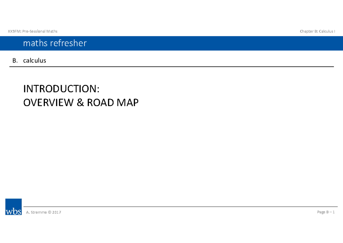 Maths-Refresher-Calculus - maths refreshermaths refresher B. calculus ...