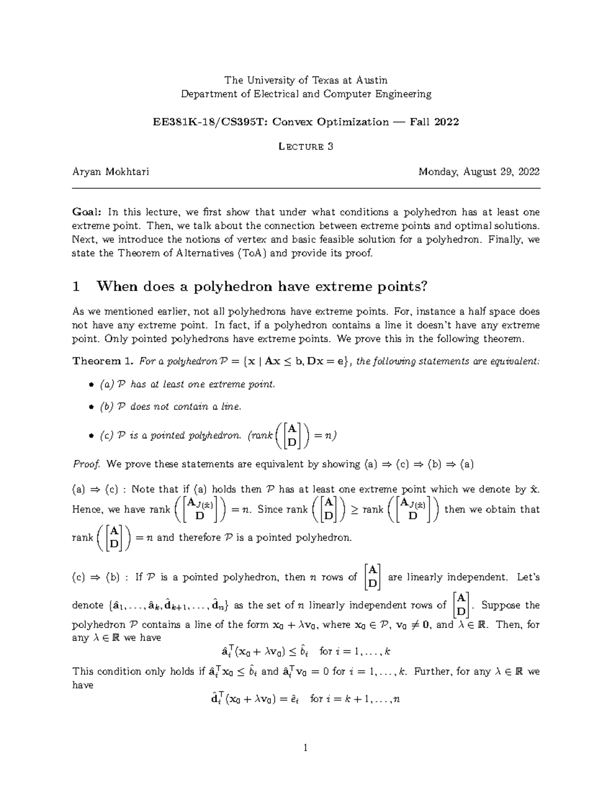 Lecture 3 - The University of Texas at Austin Department of Electrical ...