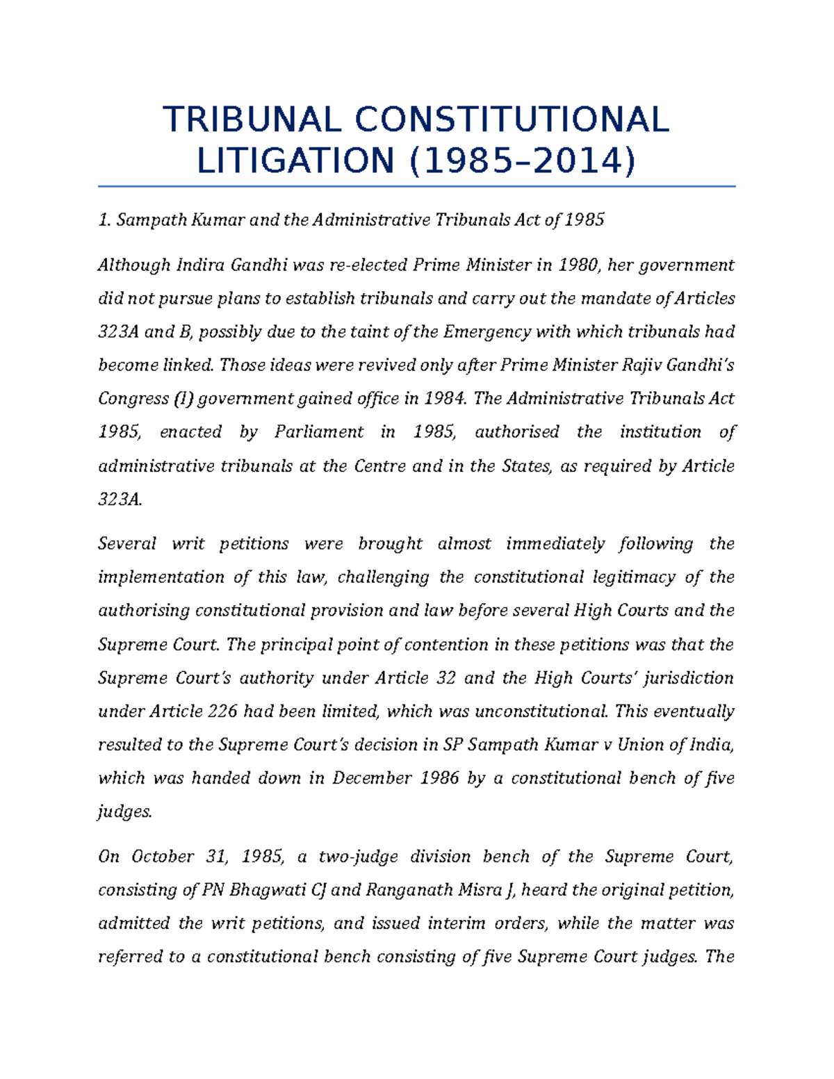 Tribunal Constitutional Litigation (1985–2014 ) - TRIBUNAL ...