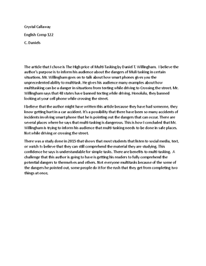 Module 7 project writting exampler r - ENG 190 Project Stu Dent ...