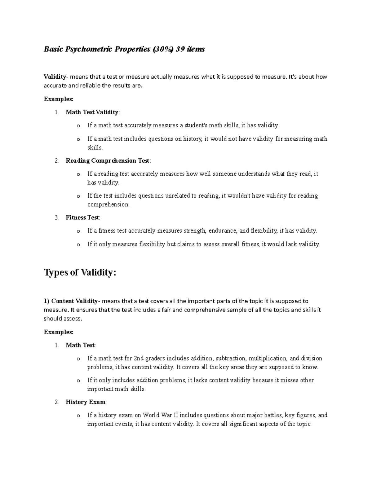 Basic Psychometric Properties - It's about how accurate and reliable ...