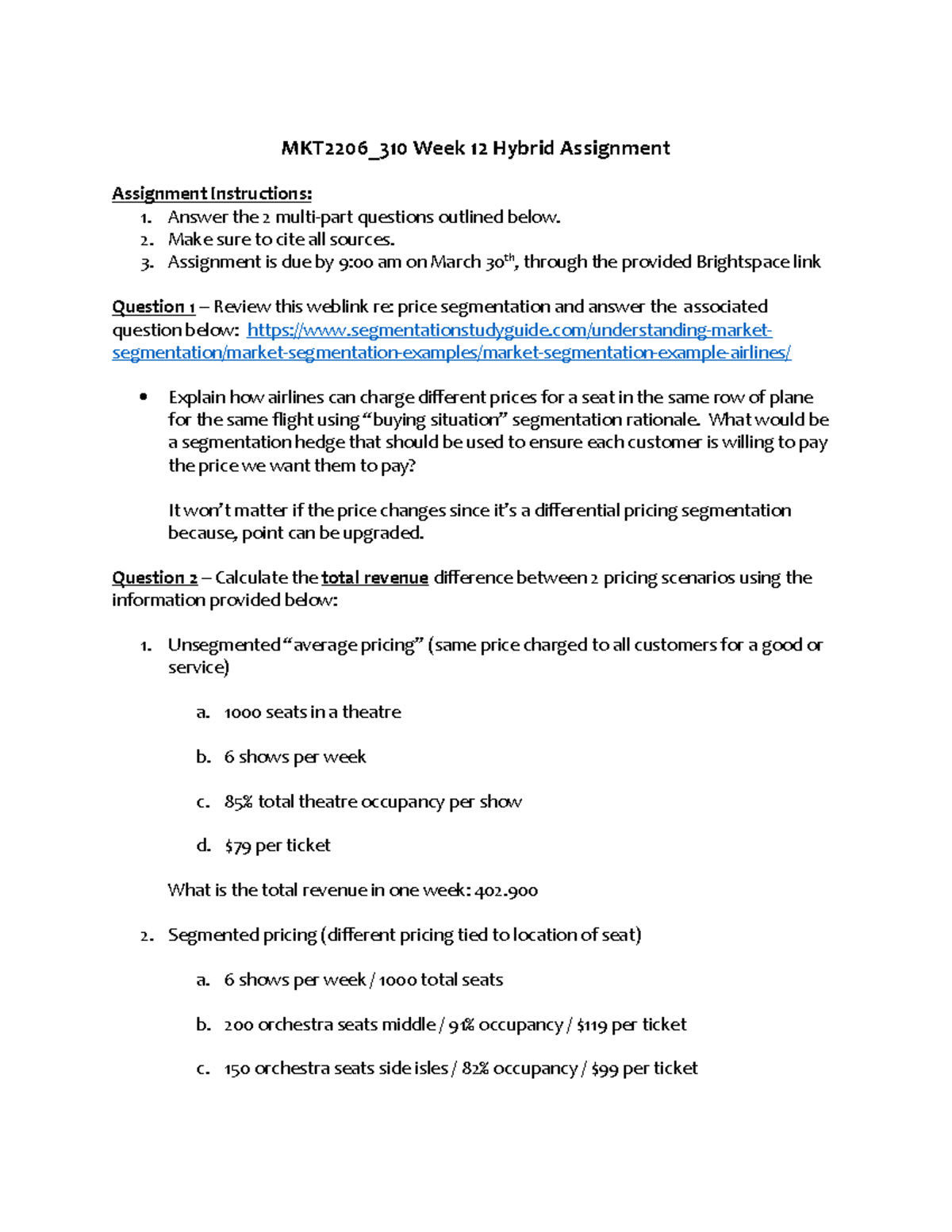 Week 12 Hybrid Instructions MKT2206 enl - MKT2206_310 Week 12 Hybrid ...