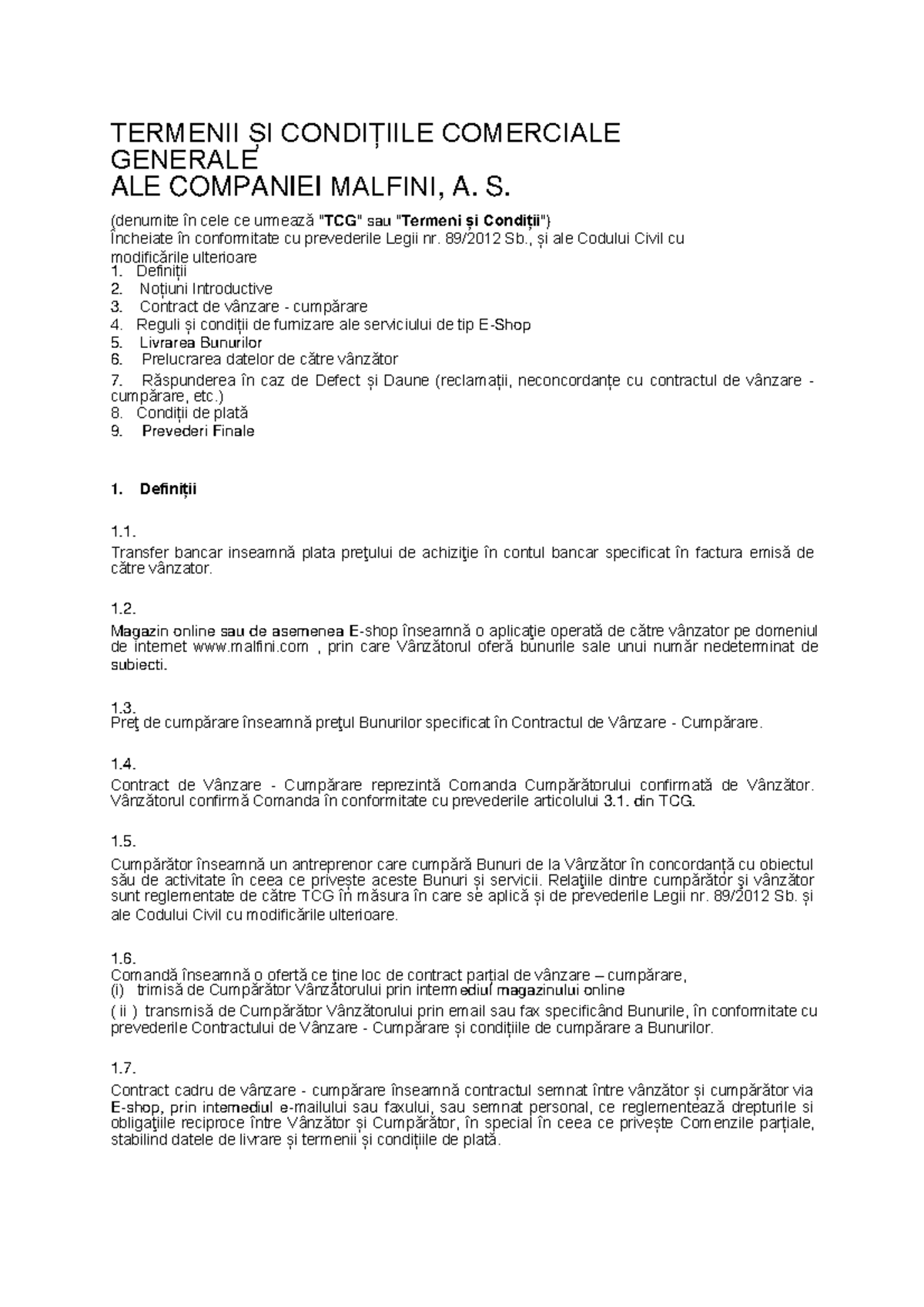 VOP ro - creative writing - TERMENII I CONDI IILE COMERCIALE GENERALE ...