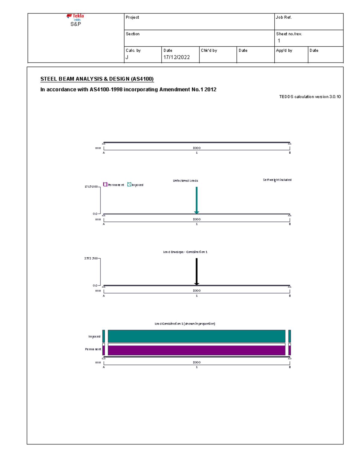 Trial Calc1 - Calc - S&P Section Sheet no./rev. 1 Calc. by J Date 17/12 ...