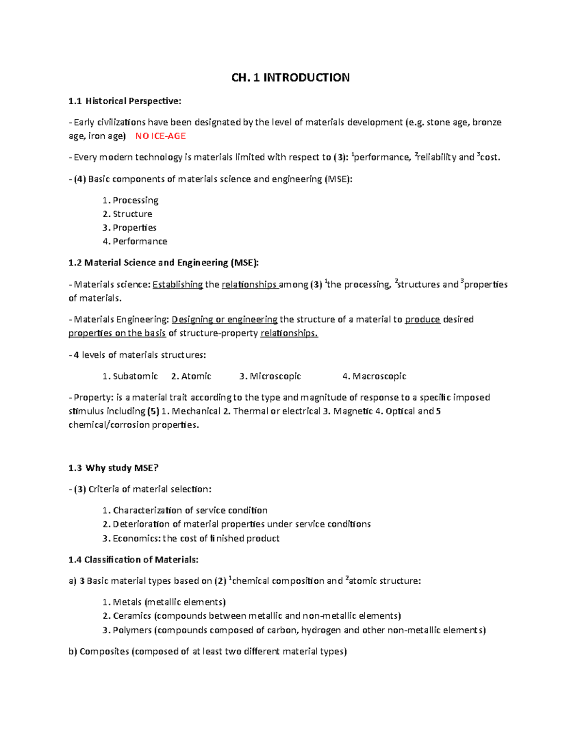Chapter 01 - Lecture notes 1 - CH. 1 INTRODUCTION 1 Historical ...
