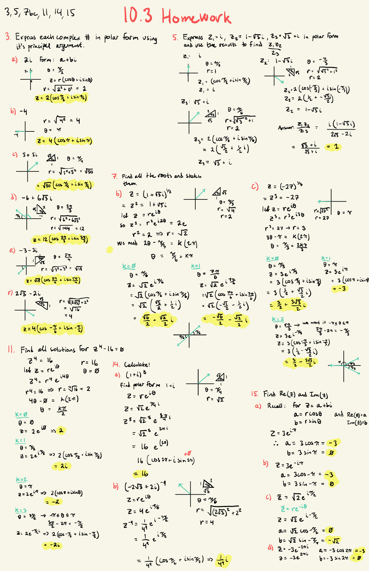 10.3 Problems - LIN ALG HMWRK - REVIEW AND PRACTICE - 3,576411 , 14,15 10. Homework 3. Express ...