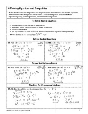 Math 105 - Unit 3 Notes - 3. 1 Systems of Equations In this section, we ...