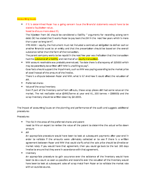 Assignment 7 - Discussion Questions - Integrated Audit Practice Case ...