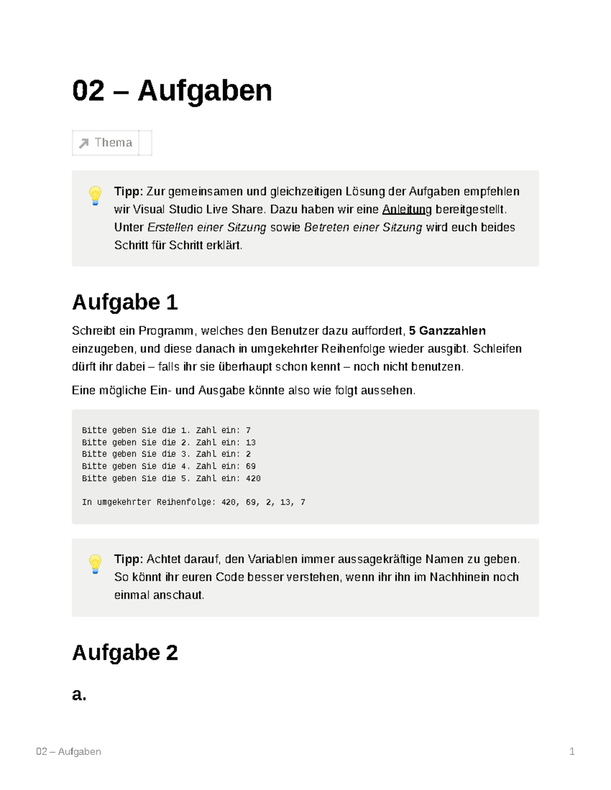2022-10-11 - Variablen und Datentypen - Aufgaben - 02 – Aufgaben 1 02 ...