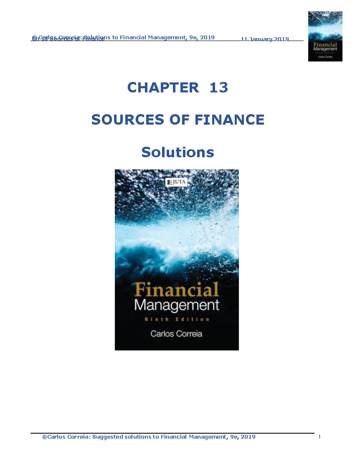 HFMN230 1 TL WEEK9 UNIT7 ( Chapter 13) - 1 ####### © ChC 1 a 3 rlo Ssou ####### C r o cre rsei o ...