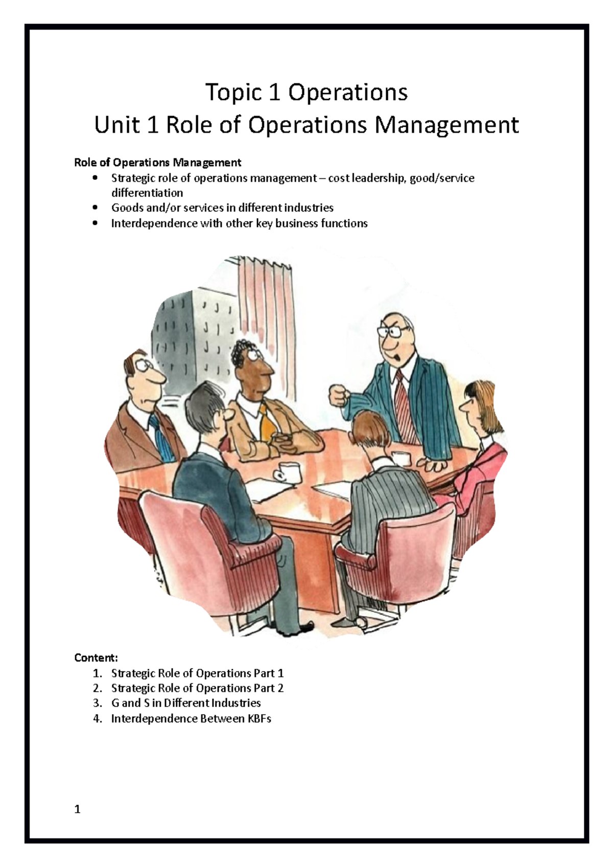 0. Unit 1 Worksheet Booklet copy - Topic 1 Operations Unit 1 Role of ...