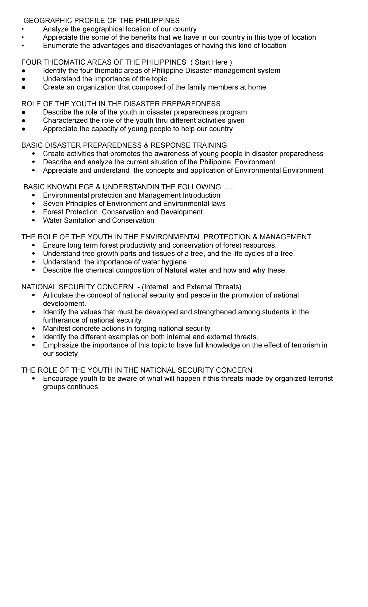 NSTP- Topic - GEOGRAPHIC PROFILE OF THE PHILIPPINES Analyze the ...
