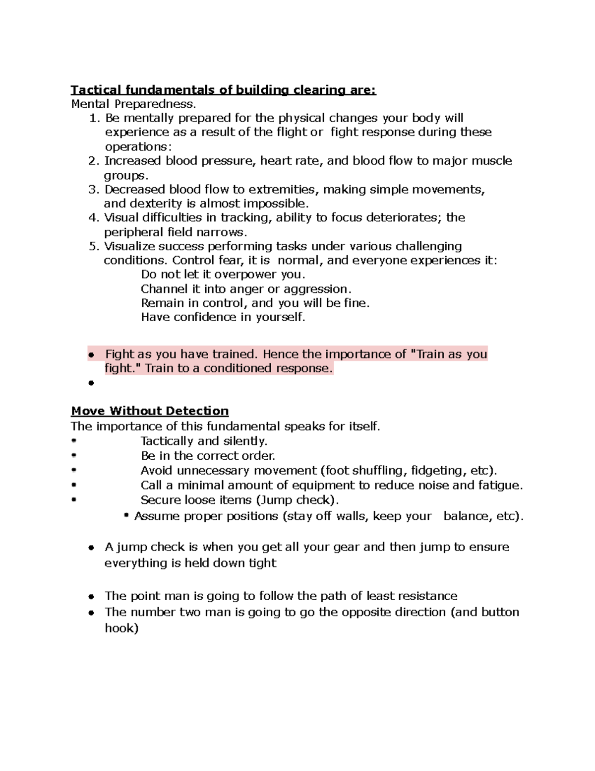 Breaching Notes - Tactical fundamentals of building clearing are ...