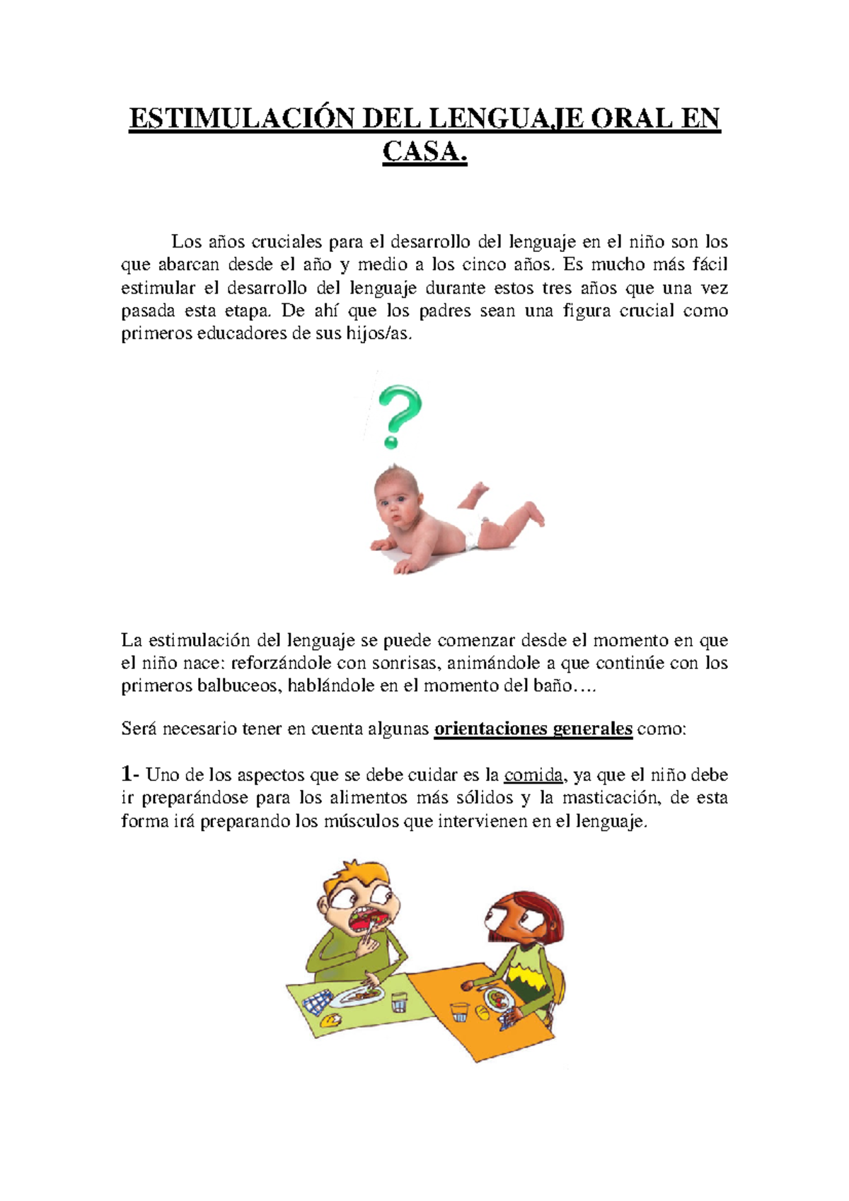 Estimulacion casa - Estimulación del lenguaje en casa - ESTIMULACIÓN ...