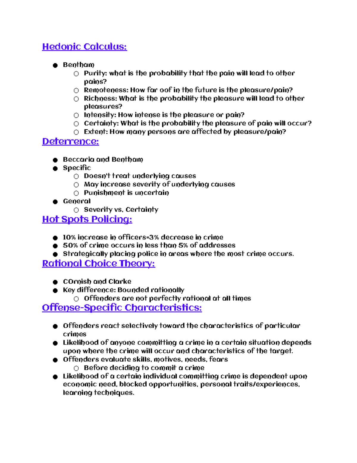 Choice and Oppurtunity Theories - Hedonic Calculus: Bentham Purity ...
