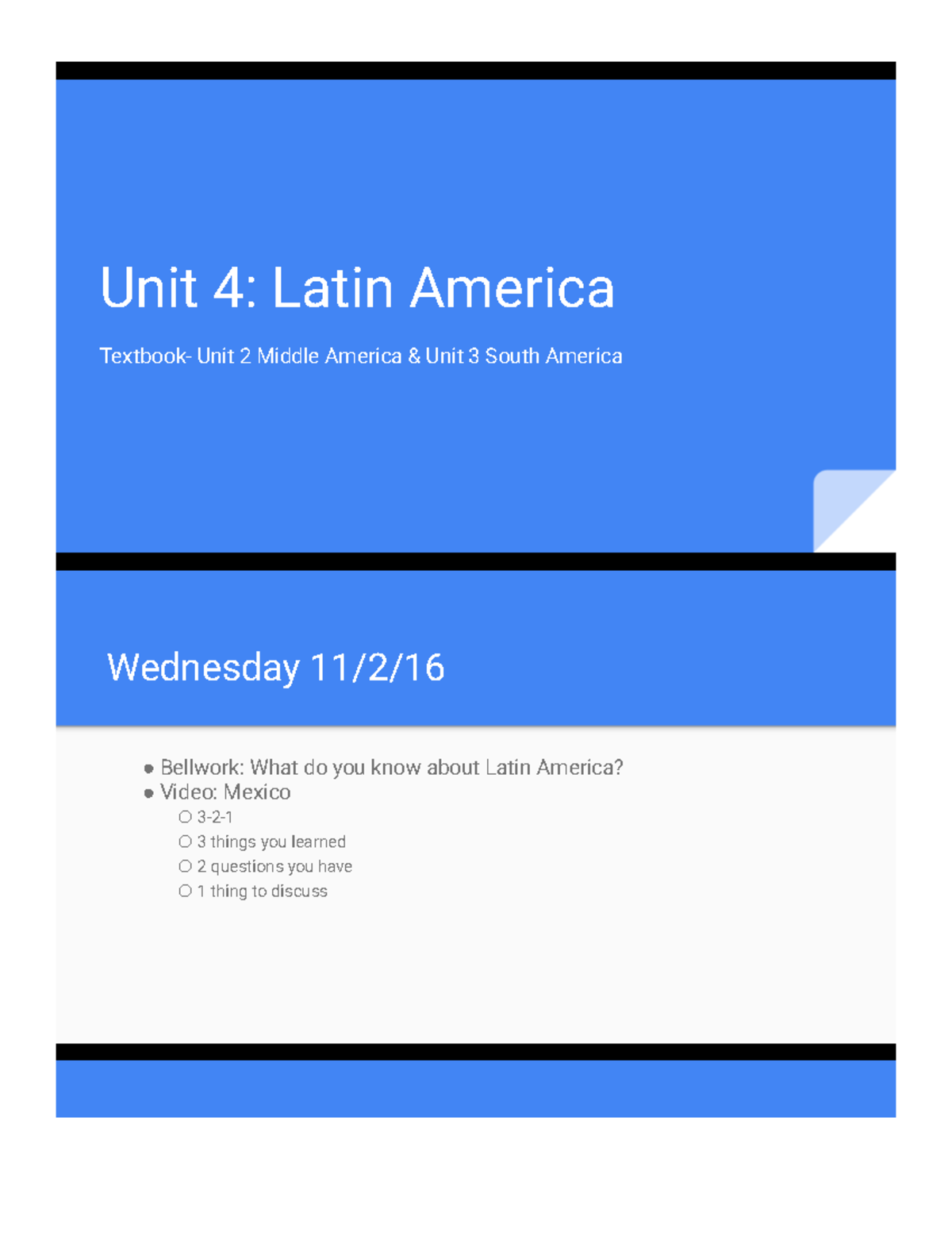 Unit 4- Latin America - Google Slides - Unit 4: Latin America Textbook ...