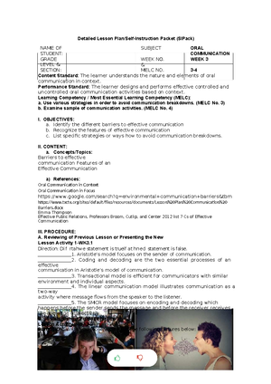 Lesson Plan in SHS - A DETAILED LESSON PLAN IN ENGLISH FOR ACADEMIC AND ...