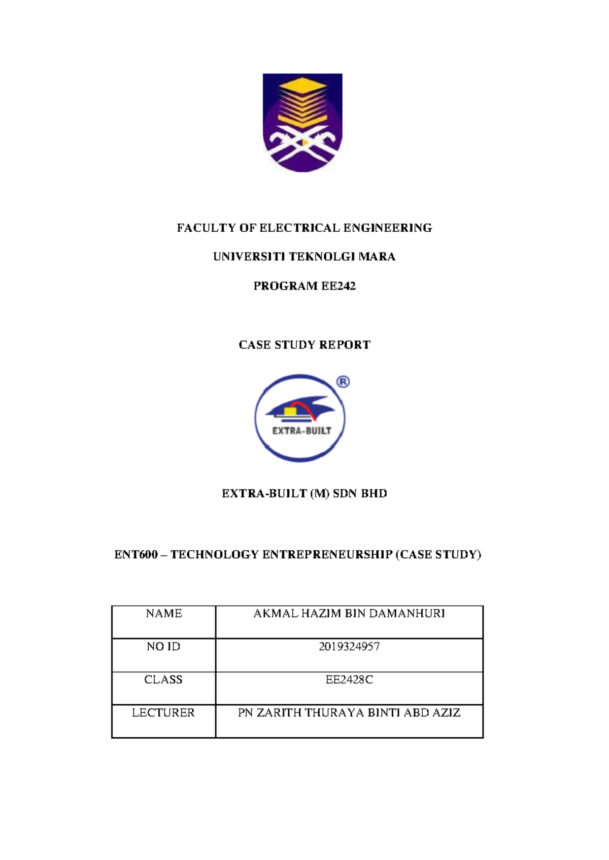 Akmal Hazim BIN Damanhuri 2019 324957 - FACULTY OF ELECTRICAL ...