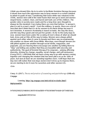 Psy 315 discussion 7 - 7-1 Discussion: Advocacy Impacts on Mental ...