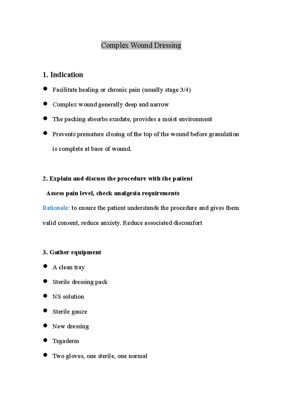 W1-Complex Wound Dressing - Complex Wound Dressing 1. Indication ...