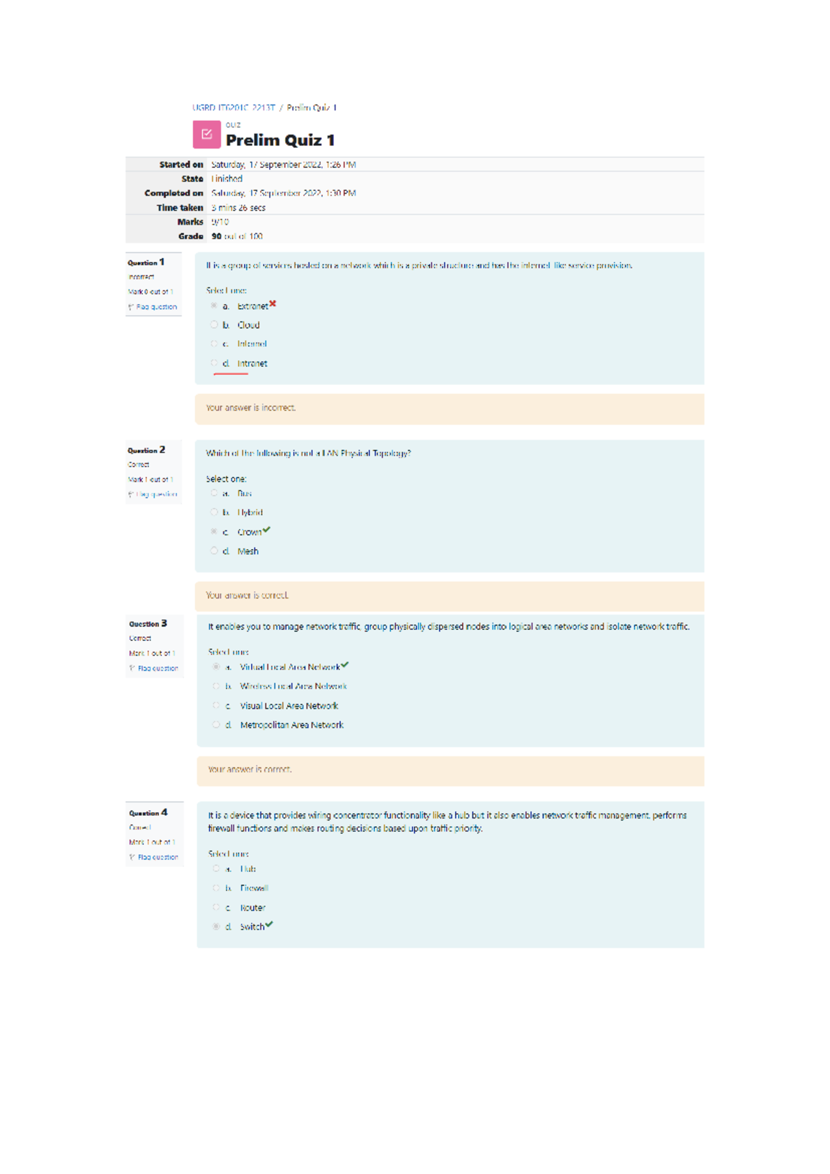 UGRD-IT6201C Principles of Operating systems Prelim Quiz 1 - Studocu