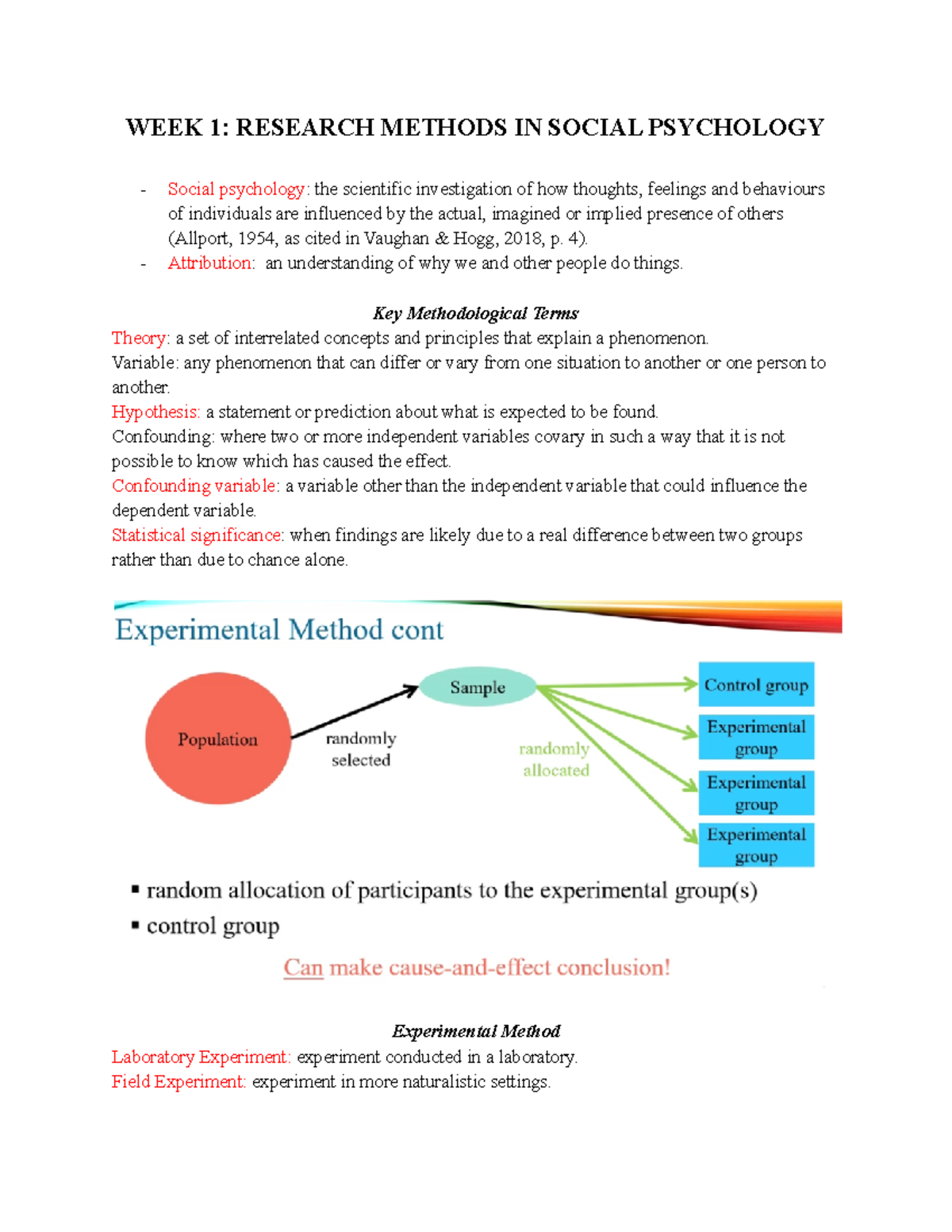 PSY204 WEEK 1 Social Psychology Research Methods IN Psychology Lecture ...
