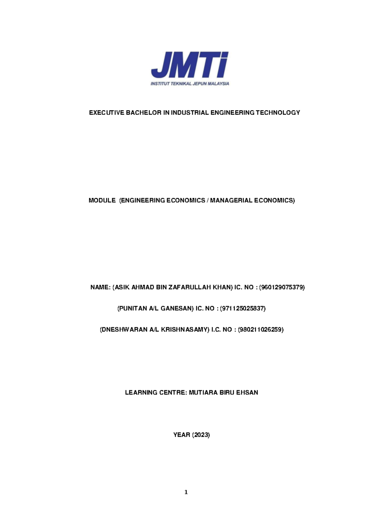 M8-Assignment [ Answers] asik - EXECUTIVE BACHELOR IN INDUSTRIAL ...