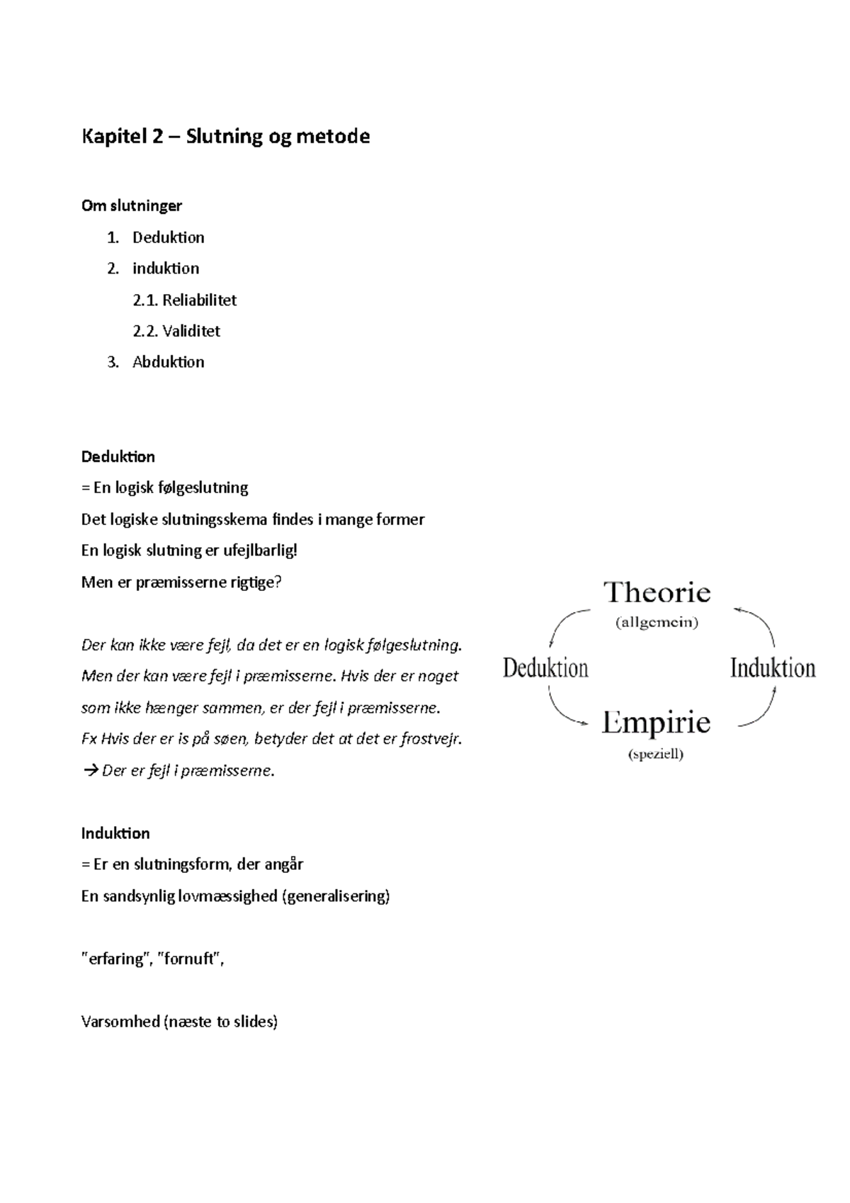 Kapitel 2 – Slutning og metode - Kapitel 2 – Slutning og metode Om ...