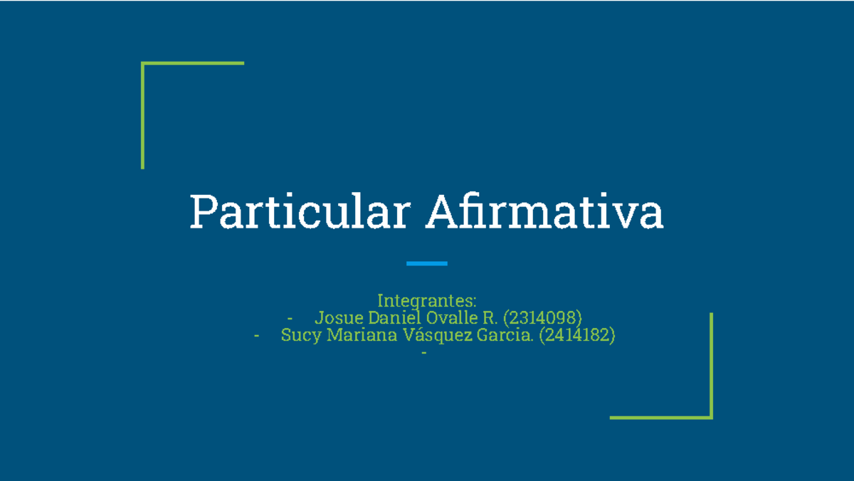 Particular Afirmativa (Filosofía) - Filosofia - Particular Afirmativa ...