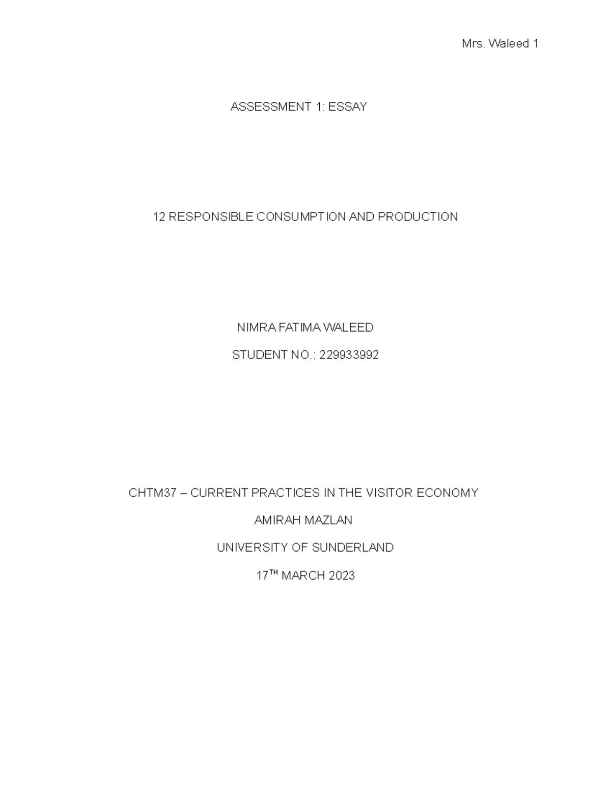 Harvard style template Mrs Waleed 1 ASSESSMENT 1 ESSAY 12 harvard-style-template-mrs-waleed-1-assessment-1-essay-12