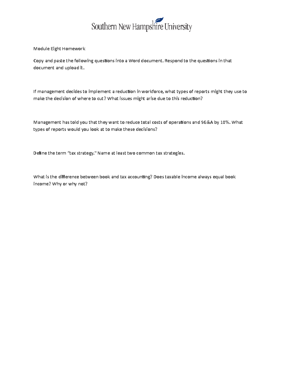 ACC 340 Module Eight Homework - Module Eight Homework Copy and paste ...