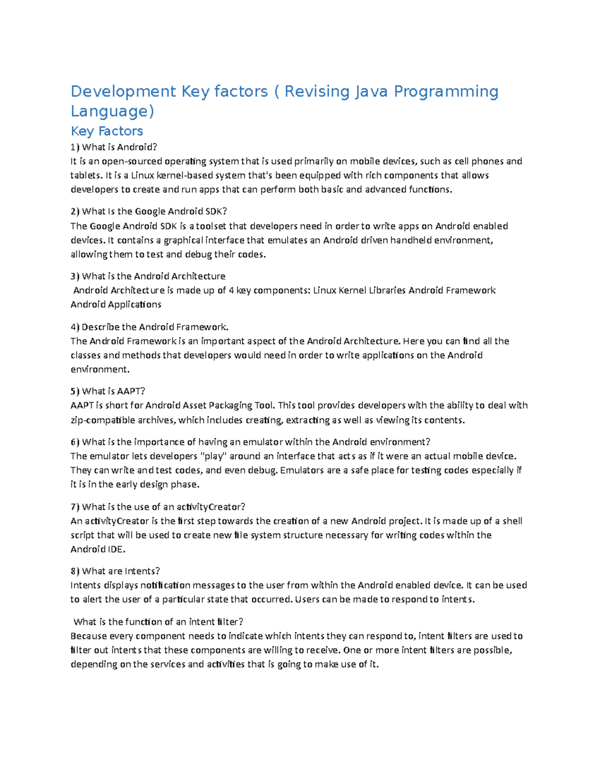 Development Key Factors Revising Java Programming Language It Is A Linux Kernel Based