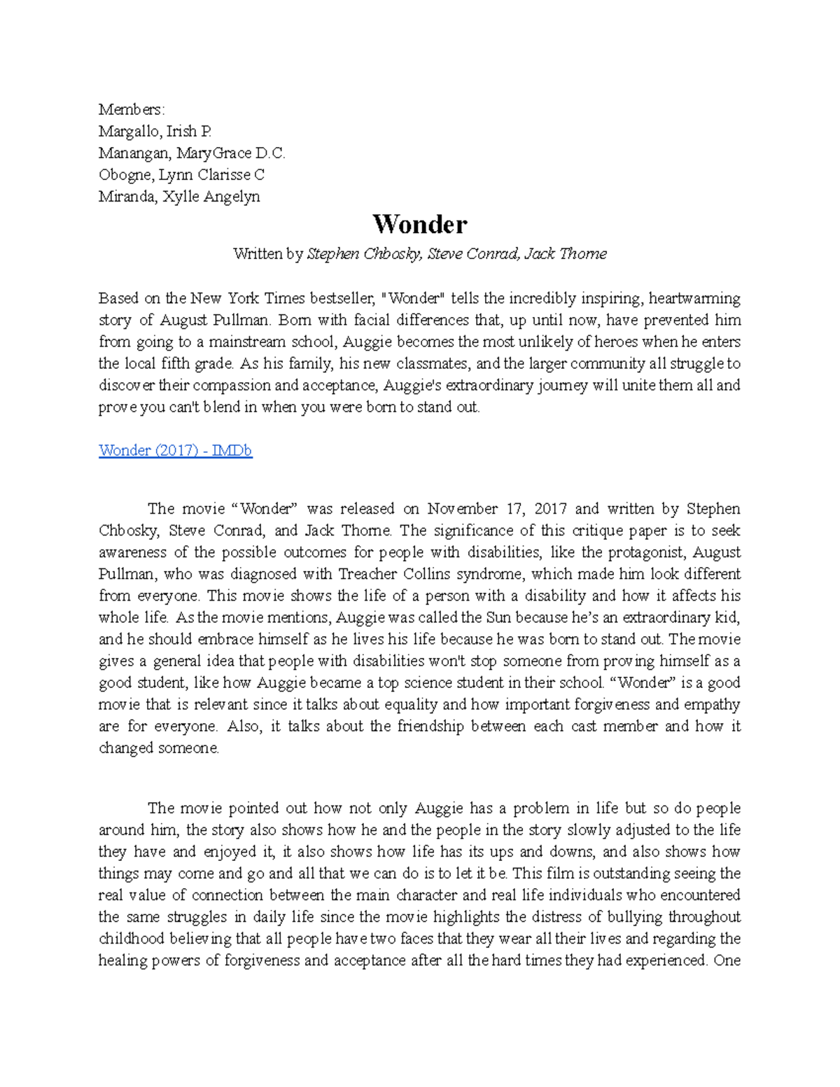 Critique Paper ( Group 6) - Members: Margallo, Irish P. Manangan ...