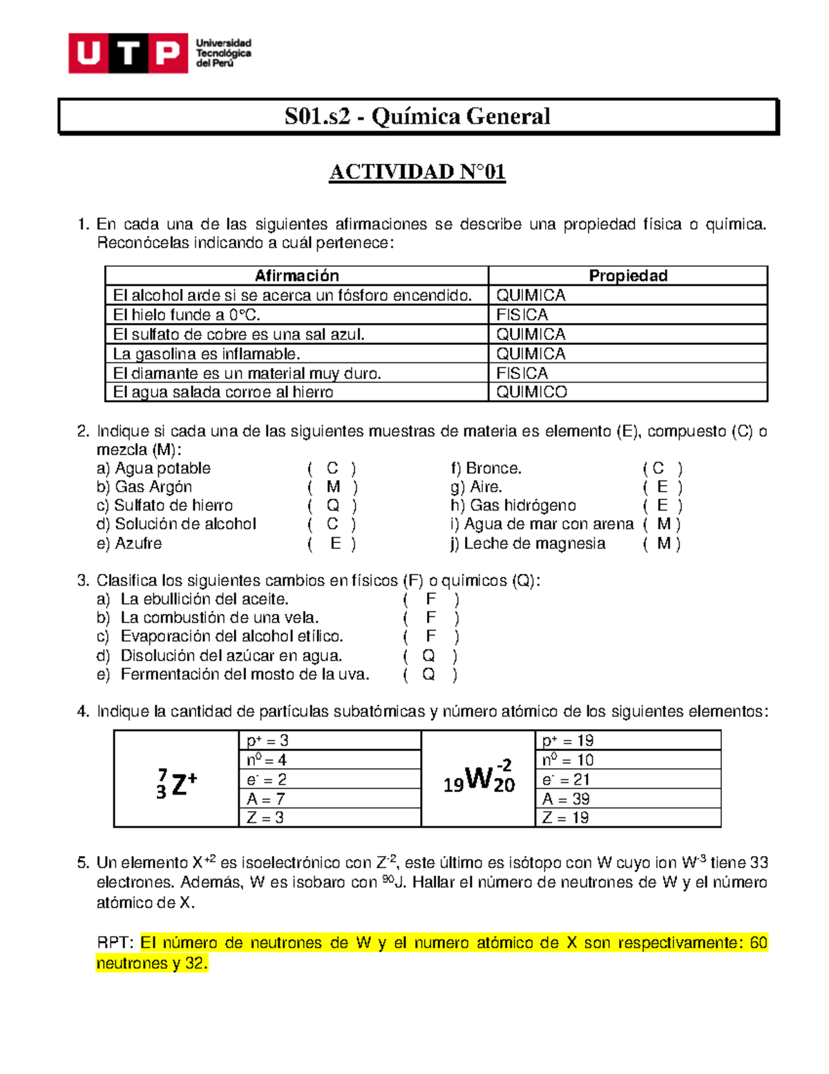 I02N Ejercicio - PROPIEDADES QUIMICAS O FISICAS - S01 - Química General ...