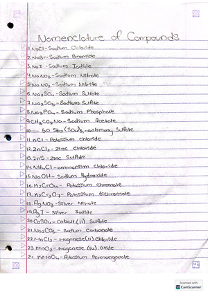 EXP 5 - Chemical Reactions - Experiment 5 : Chemical Reactions Name ...