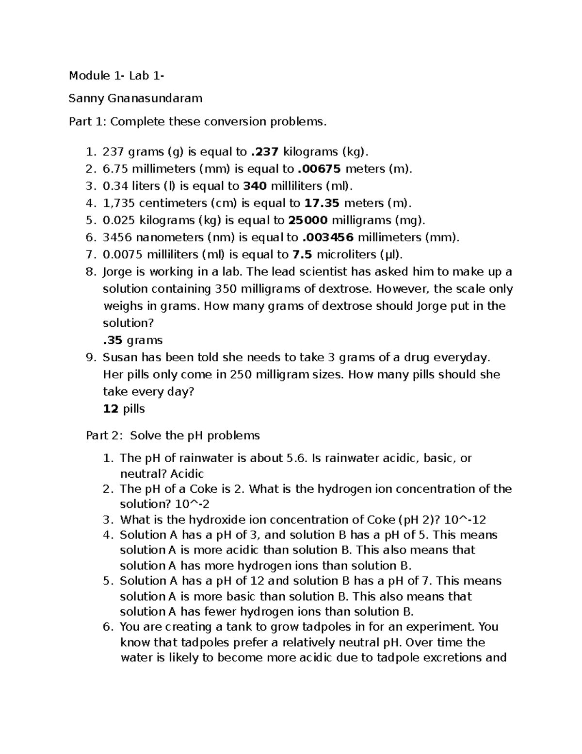 Module 1- Lab 1 - assignments - Module 1- Lab 1- Sanny Gnanasundaram Part 1: Complete these ...