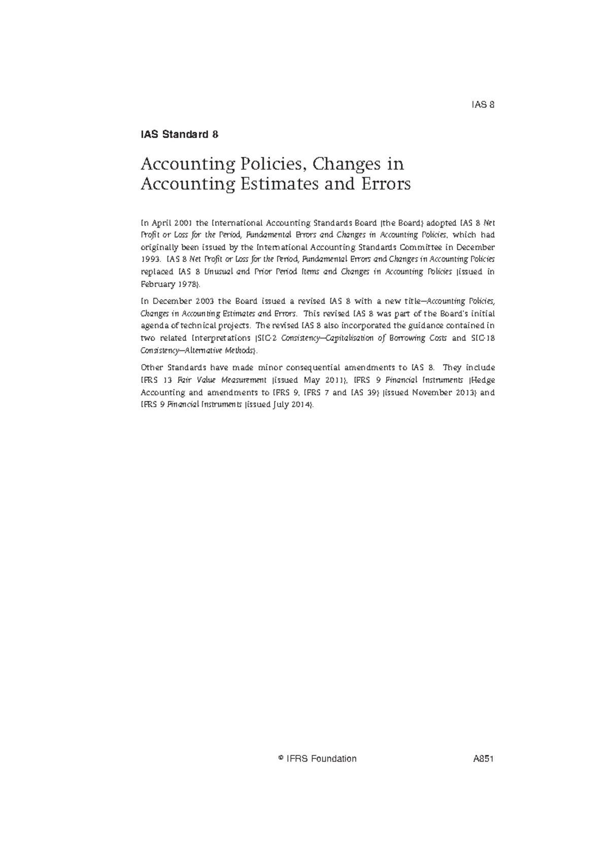 IAS 8 - Accounting Policies, Changes in Accounting Estimates and Errors ...