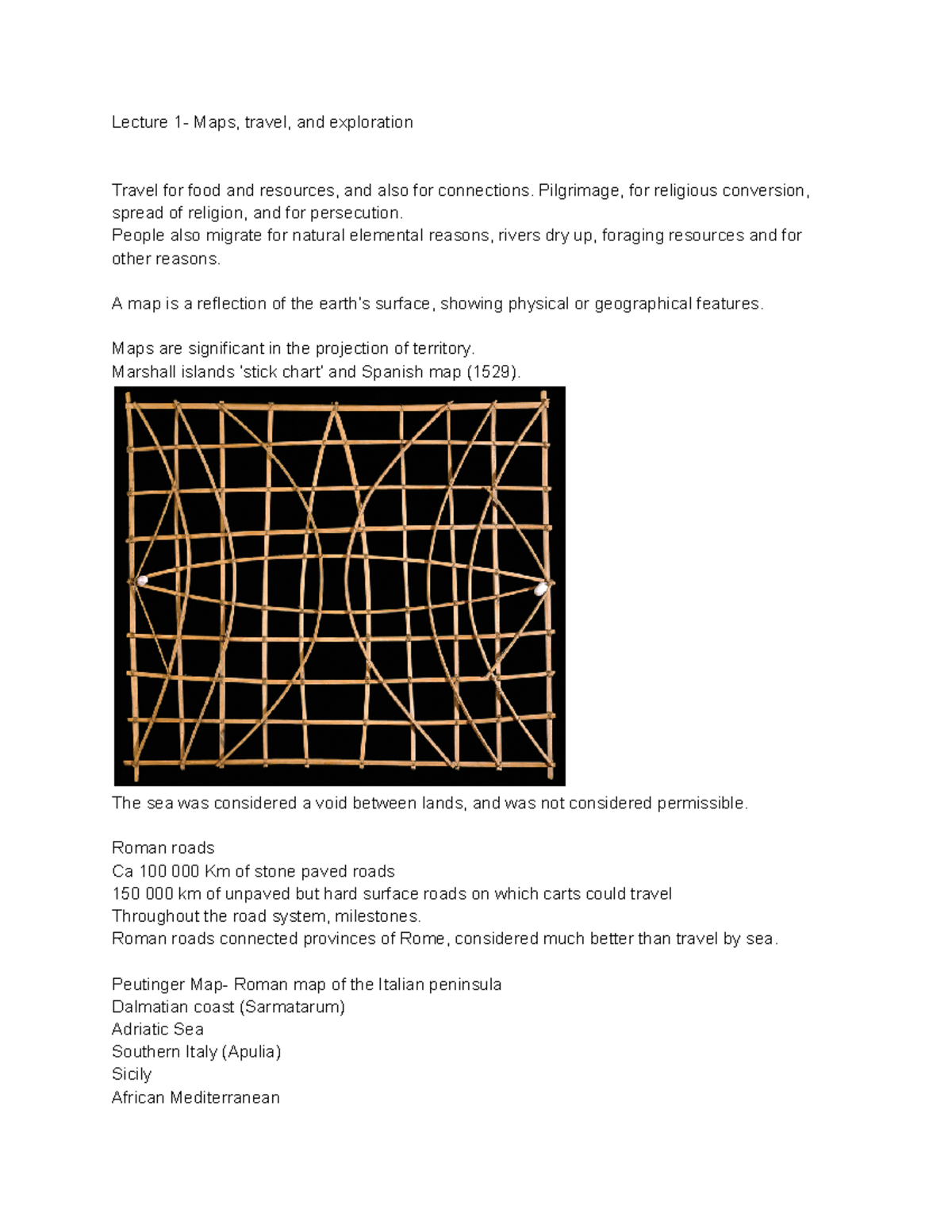 Maps, and exploration technology - Lecture 1- Maps, travel, and ...