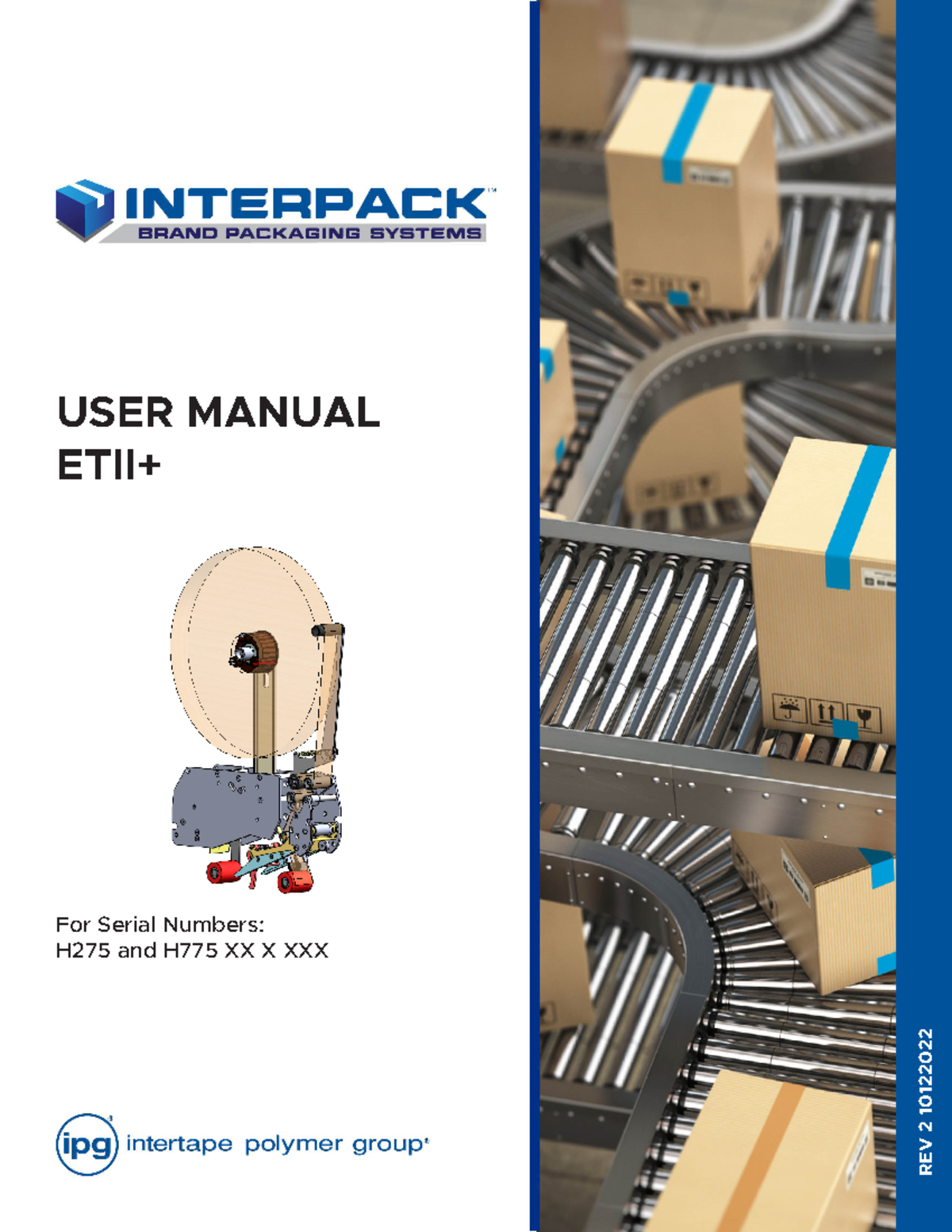 ET 2PLUS TAPE HEAD Manual - ET 2Plus Serial Numbers H275, H STANDARD ...