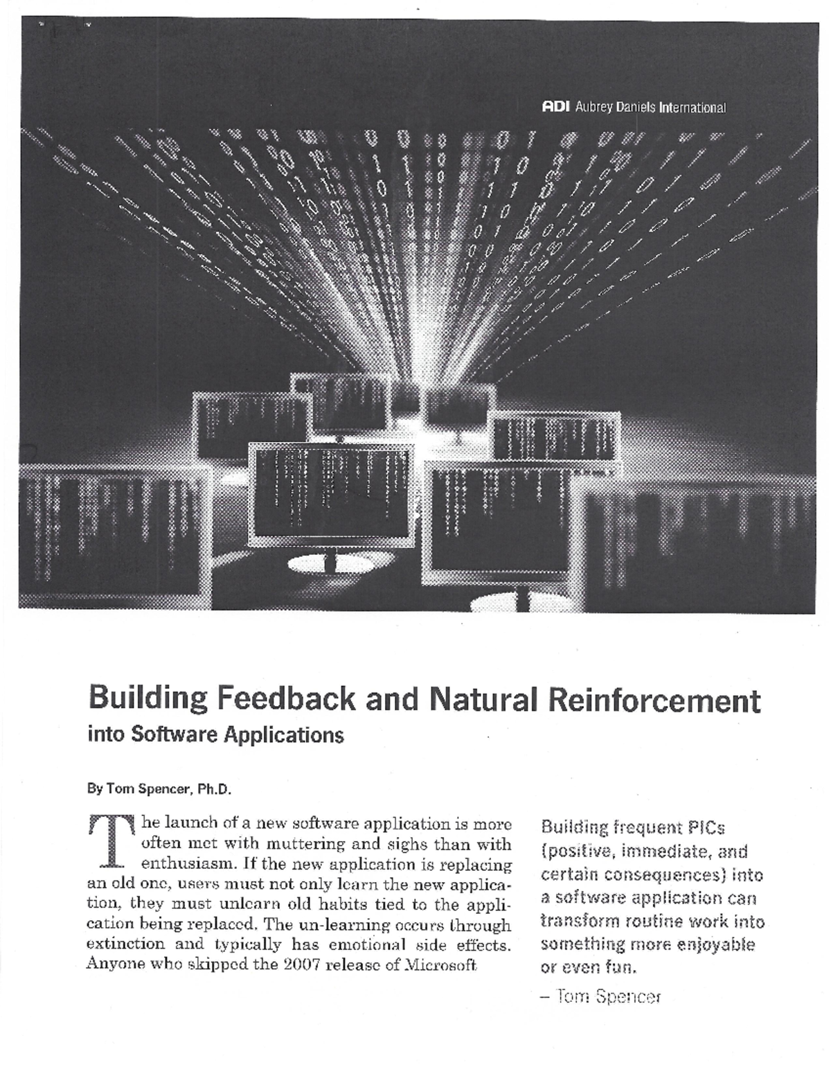 Building Feedback and Natural Reinforcement - PSYCH 226 - Studocu