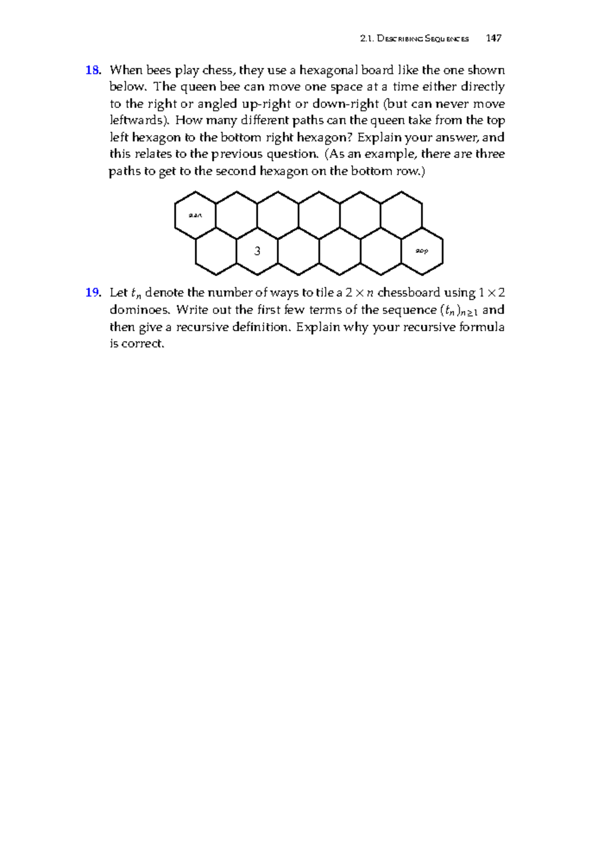 Discrete mathematics-55 - Describing Sequences 147 When bees play chess ...