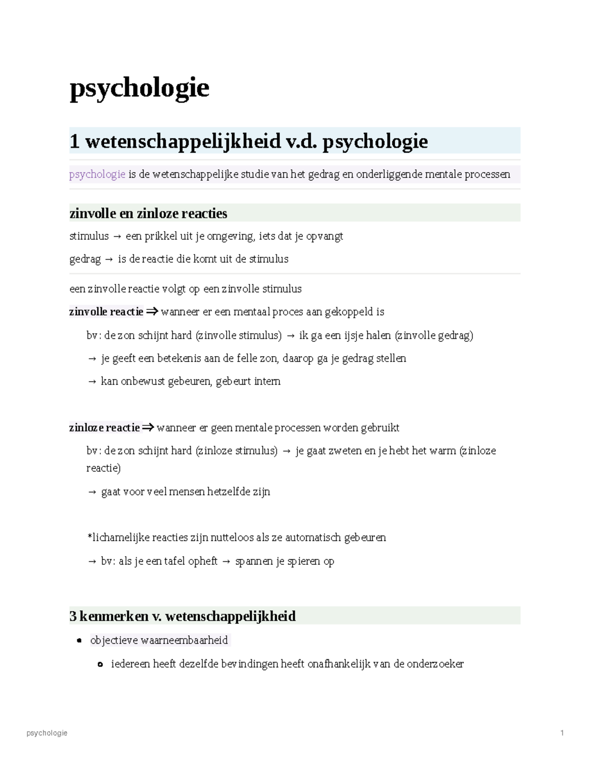 Psychologie '24 - boek + powerpoint - psychologie 1 ...