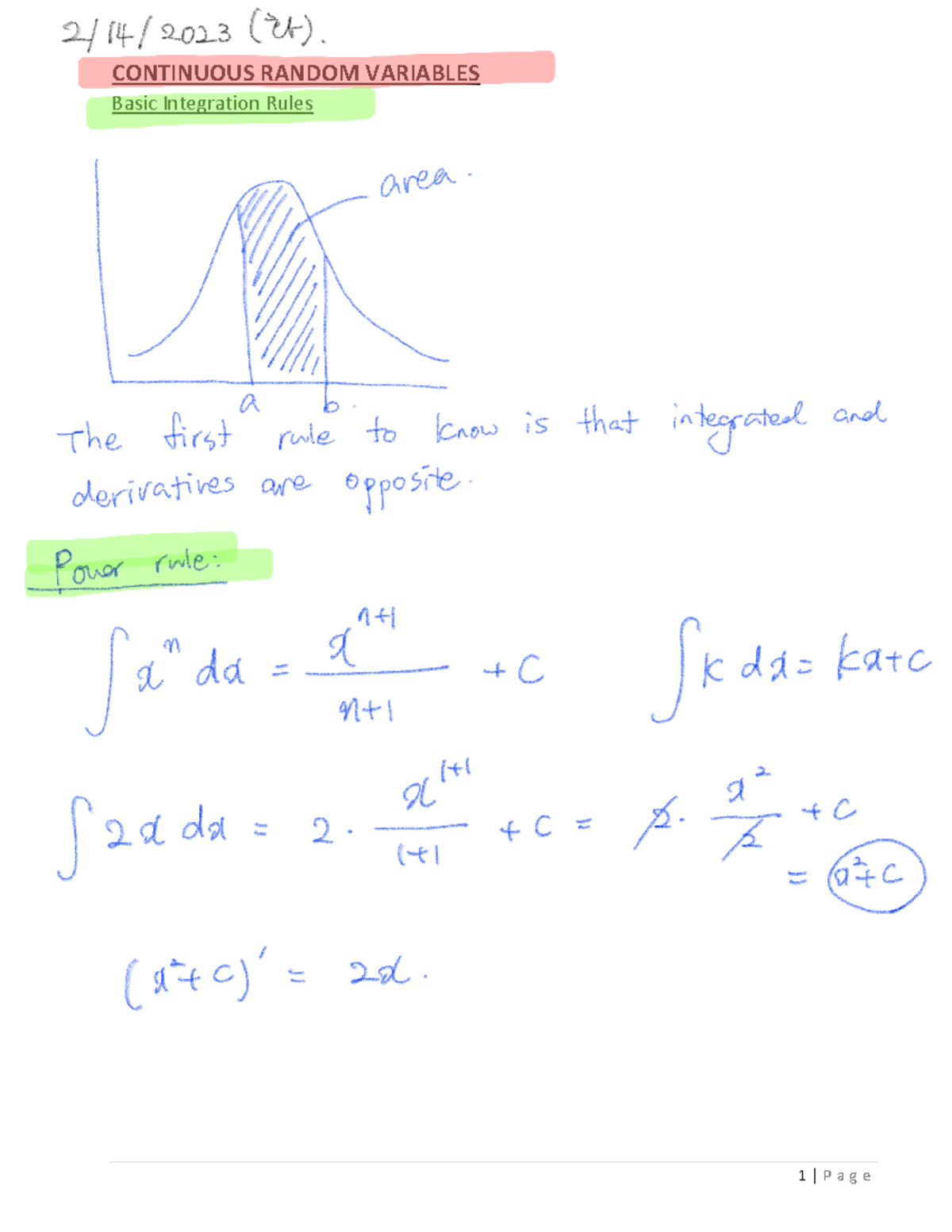 Lecture-9 - Professor Mehmet kurt - STAT 3600 - CONTINUOUS RANDOM VARIABLES Basic Integration ...
