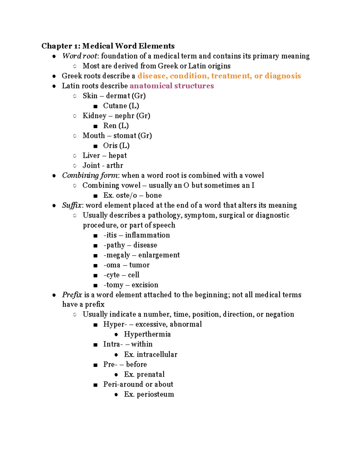 Med term1 - Textbook Coursework and Practice Materials - Chapter 1 ...