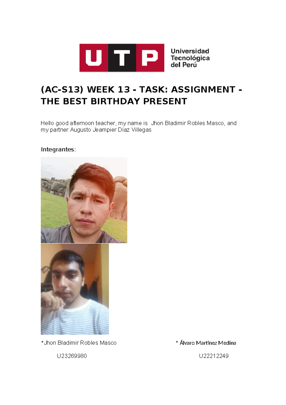 (AC-S13) Week 13 - Task Assignment - The best Birthday present - Ingles ...