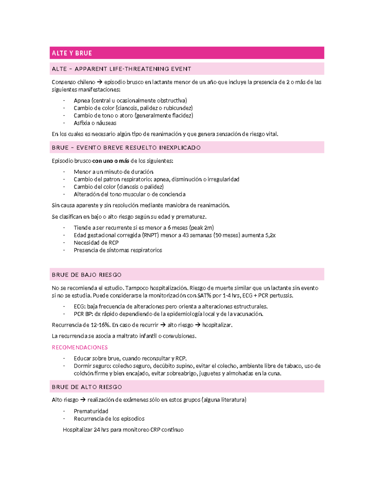 ALTE BRUE - resumen alte brue para pediatria - ALTE Y BRUE ALTE ...