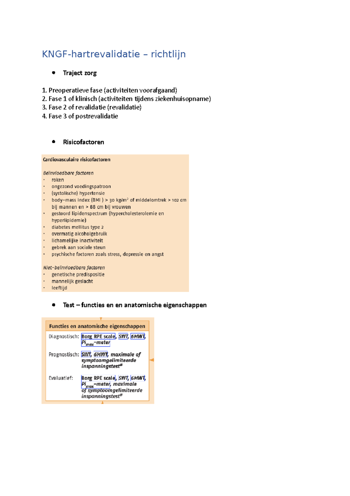 KNGF - hartrevalidatie - KNGF-hartrevalidatie – richtlijn Traject zorg ...