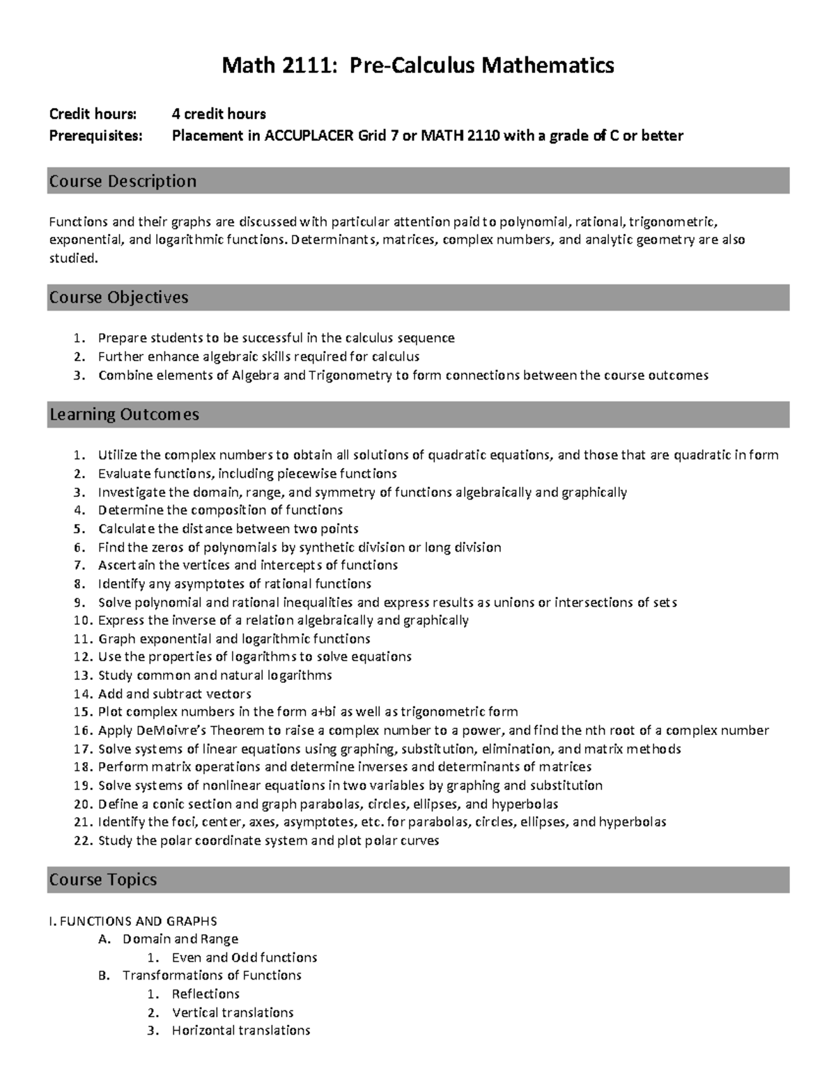 Math2111spring 2019 1 - Source - Math 2111 : Pre-Calculus Mathematics ...