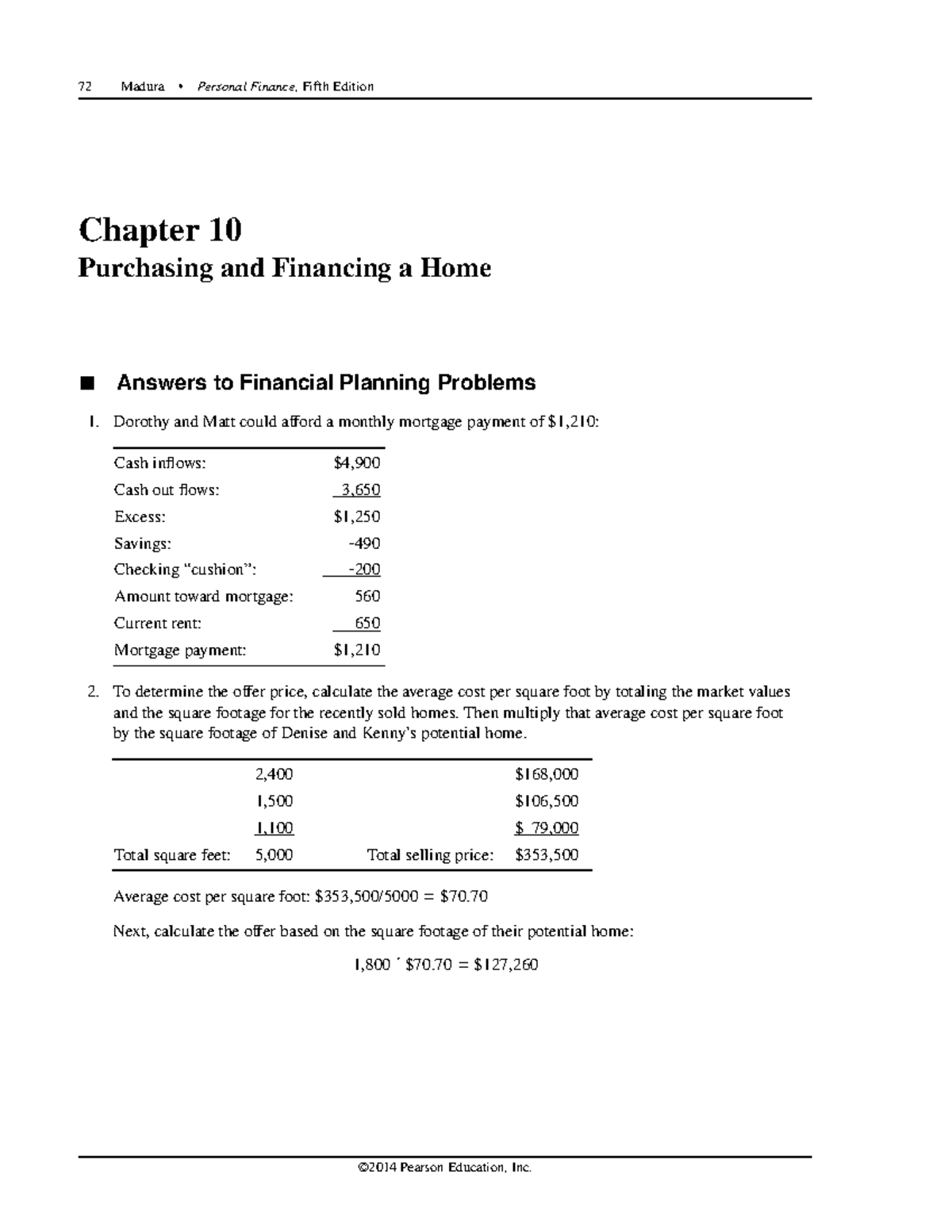 Document - Chapter 10 Purchasing and Financing a Home Answers to ...